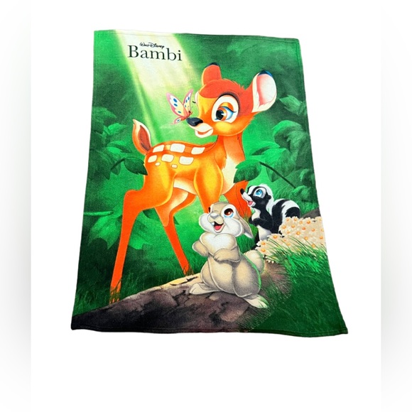 Bedding | Walt Disney Bambi Thumper Flower Fleece Throw Blanket | Poshmark